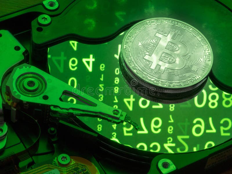 Bitcoin stock photo. Image of cybercurrency, electronic - 113176822