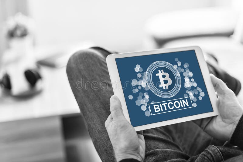 Bitcoin Concept on a Tablet Stock Photo - Image of gold, currency ...