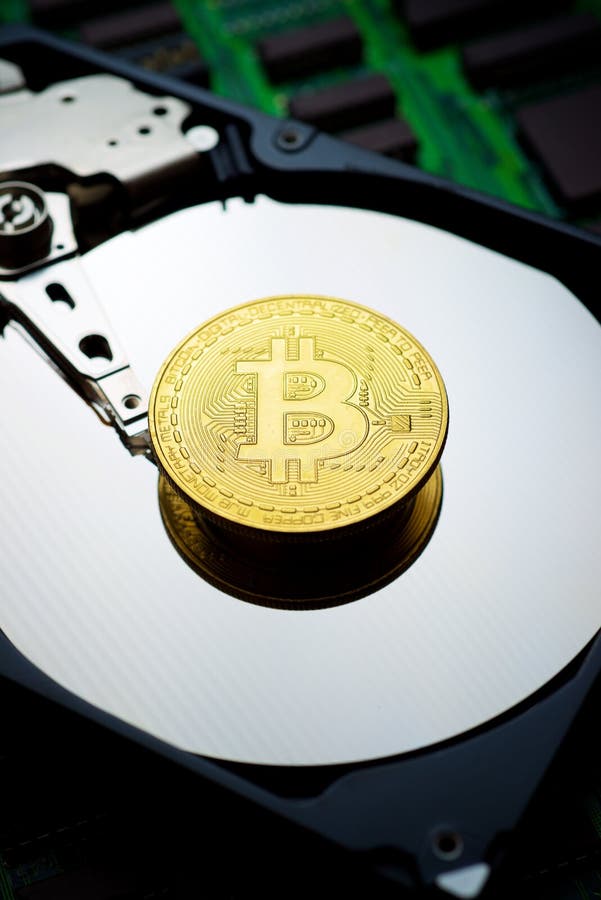 Bitcoin concept view stock image. Image of bank, drive - 166365009