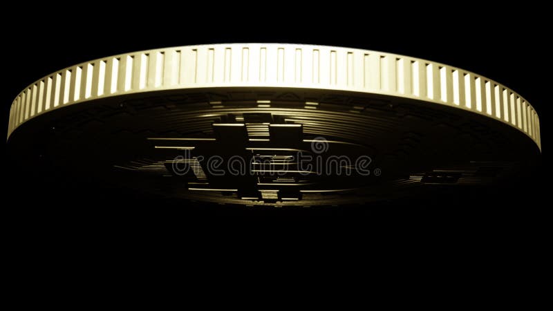 Bitcoin Crypto Coin Rotation 3D Render Loop Animation 4K Stock Footage ...