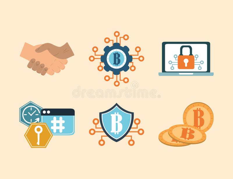 Bitcoin Crypto Currency Set Stock Illustration - Illustration of currency, digital: 221335650