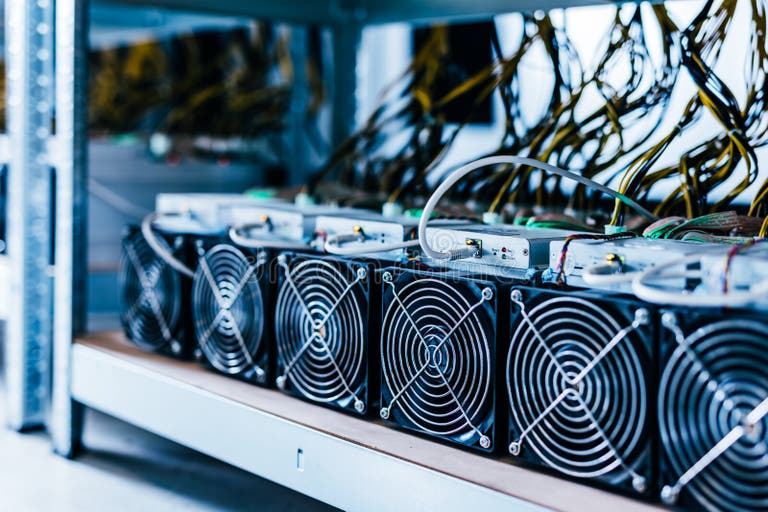 Bitcoin and Crypto Mining Farm. Big Data Center Stock Photo - Image of ...