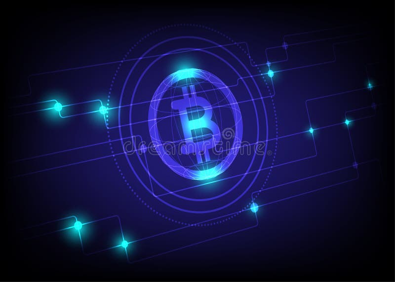 Bitcoin Crypto Technology Abstract Background. Stock Vector ...