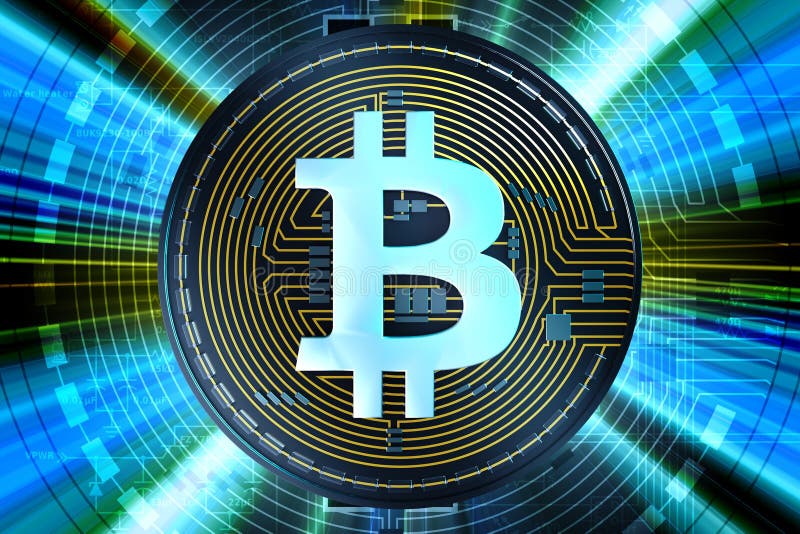 Bitcoin Cryptocurrency Abstract Stock Illustration - Illustration of ...