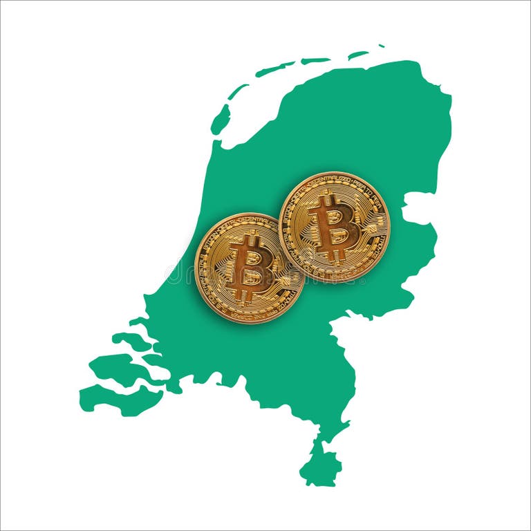 Bitcoin Cryptocurrency Coin on a Map of Netherlands Stock Image - Image ...