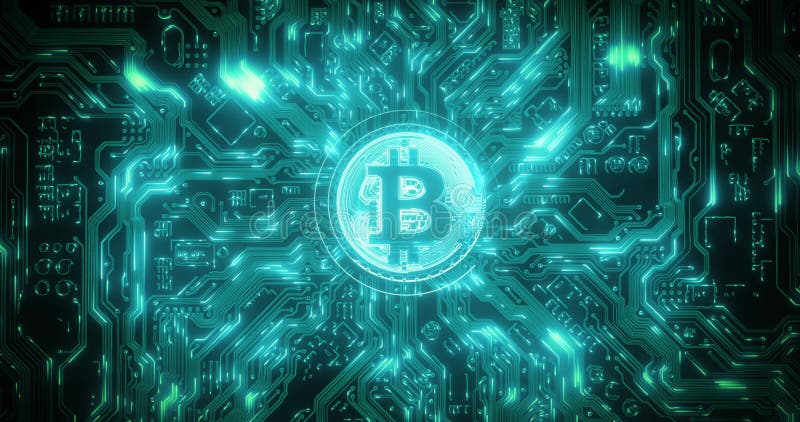 Bitcoin, Cryptocurrency and Digital Circuit with Technology Abstract ...