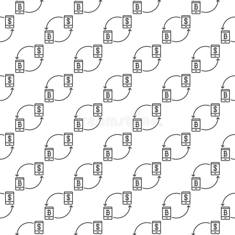 Bitcoin Cryptocurrency Exchange Vector Buy and Sell Crypto Outline ...