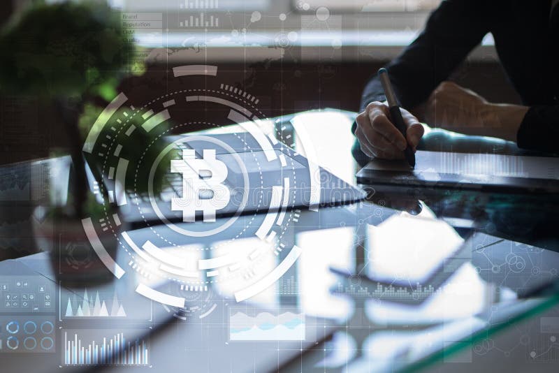 Bitcoin Cryptocurrency. Financial Technology. Internet Money. Business ...