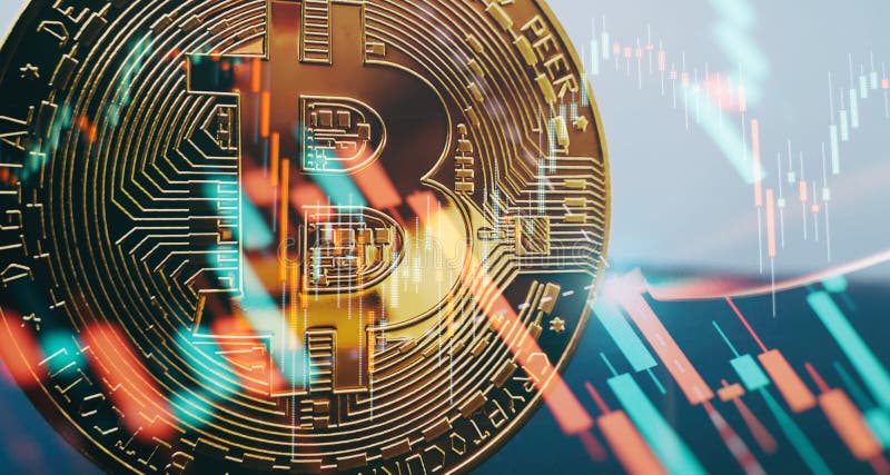 Bitcoin Cryptocurrency Gold Coin. Trading on the Cryptocurrency ...