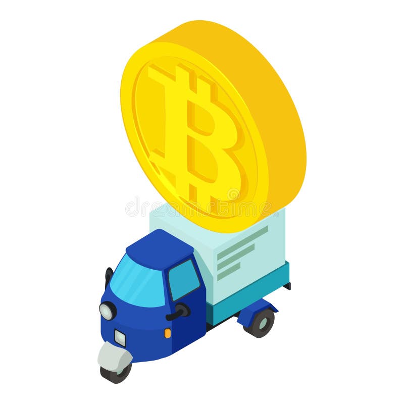 Bitcoin Cryptocurrency Icon Isometric Vector. Bitcoin Coin and Three ...