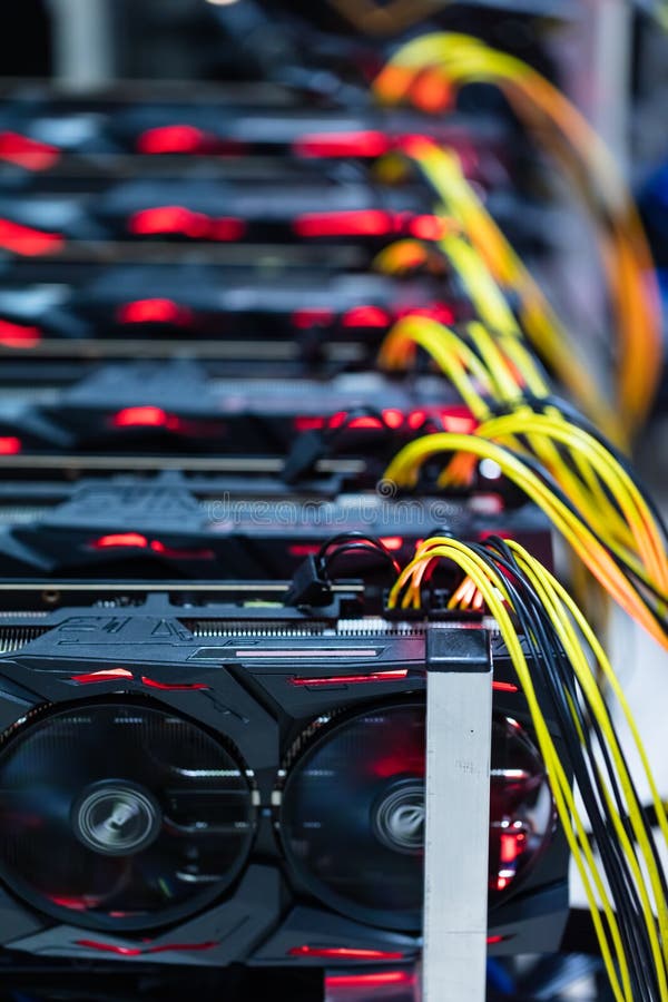 Bitcoin and Cryptocurrency Miner, Mining Computer Stock Photo - Image ...