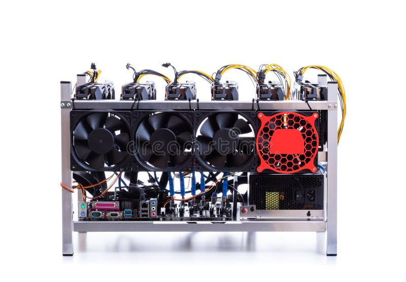 Bitcoin and Cryptocurrency Miner - a Mining Computer. Stock Photo ...