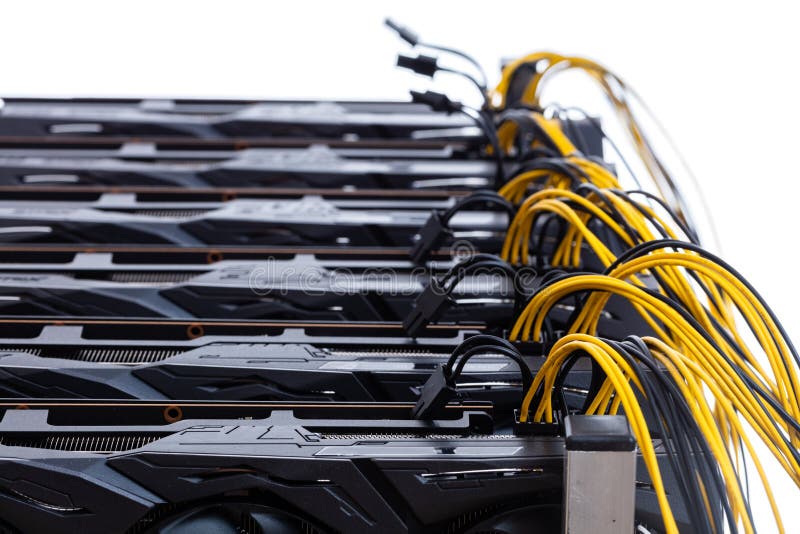 Bitcoin and Cryptocurrency Miner - a Mining Computer. Stock Image ...