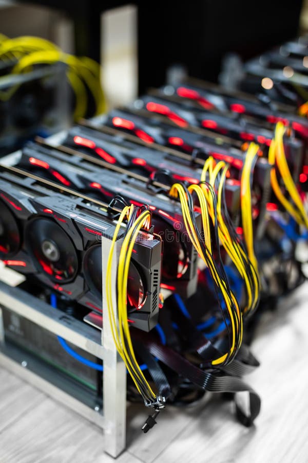 Bitcoin and Cryptocurrency Miner - a Mining Computer Stock Photo ...