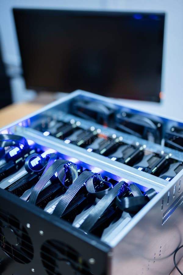 Bitcoin and Cryptocurrency Miner - a Mining Computer Stock Image ...