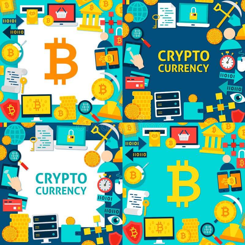 Bitcoin Cryptocurrency Paper Templates Stock Vector - Illustration of ...