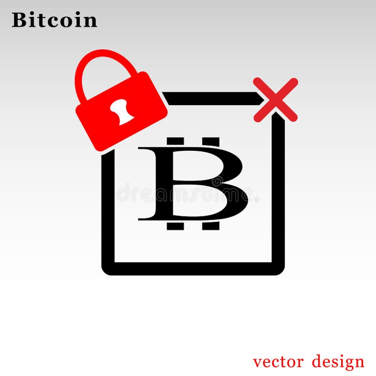 Bitcoin Cryptocurrency Square Logo Stock Vector - Illustration of ...