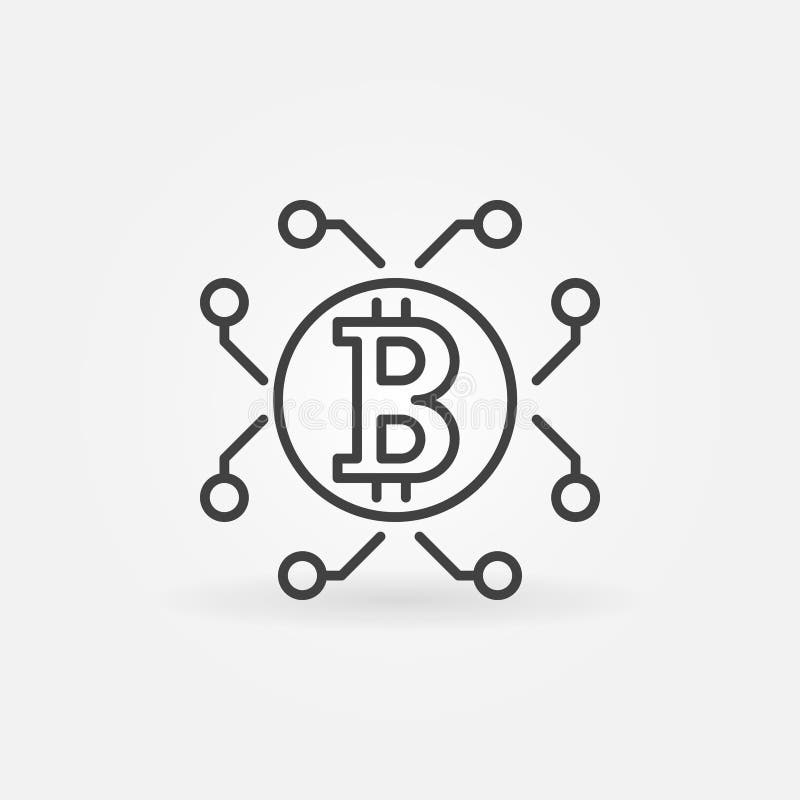 Bitcoin and Cryptocurrency Vector Outline Icon or Symbol Stock Vector ...