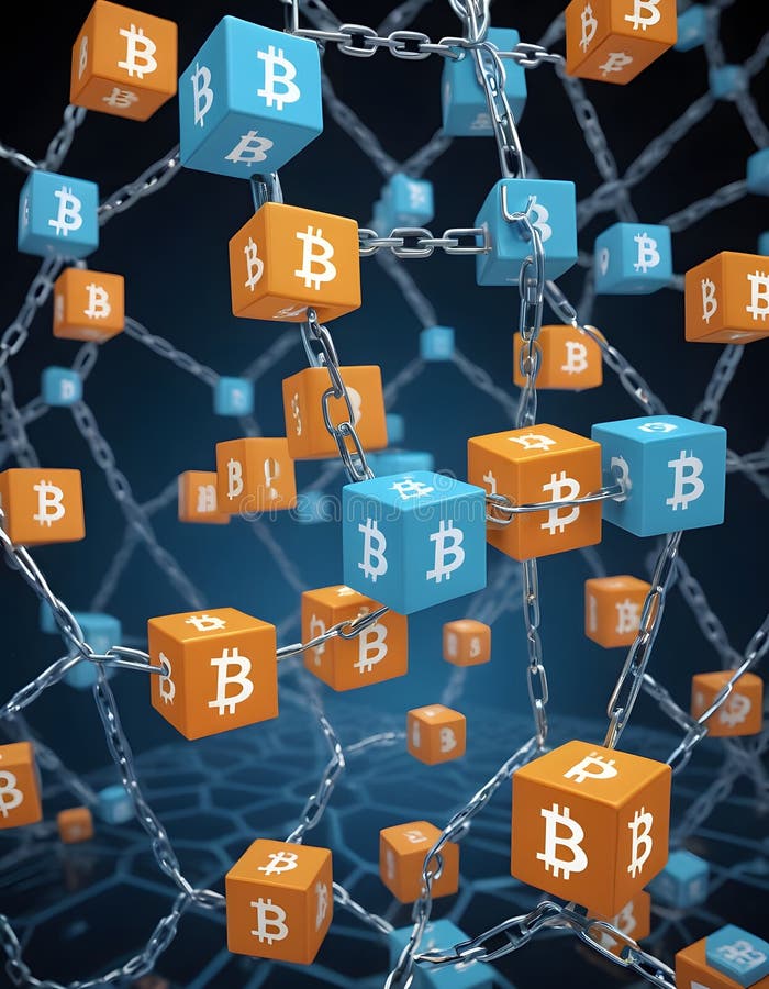 Bitcoin S Network of Golden Chains AI Generative Stock Photo - Image of economy, network: 308947700