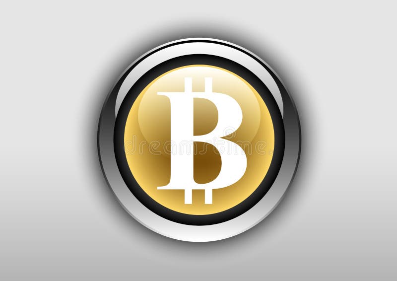 Bitcoin Currency Symbol with Steel Effect of Light Stock Vector ...