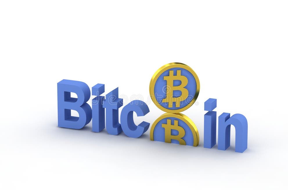 Bitcoin 3d stock illustration. Illustration of internet - 35541931