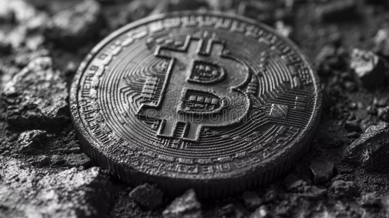 Bitcoin Dark Tone Finance Wallpaper Stock Illustration - Illustration ...