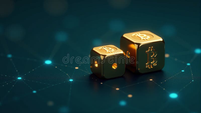 Bitcoin Dice Gold Cryptocurrency Digital Asset Stock Illustration ...