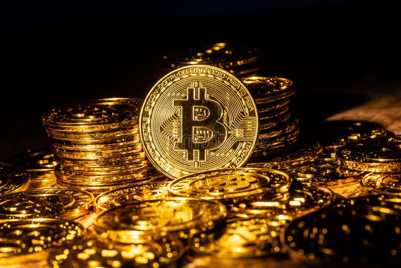 Bitcoin Digital Crypto Currency Stock Image - Image of concept, sign ...
