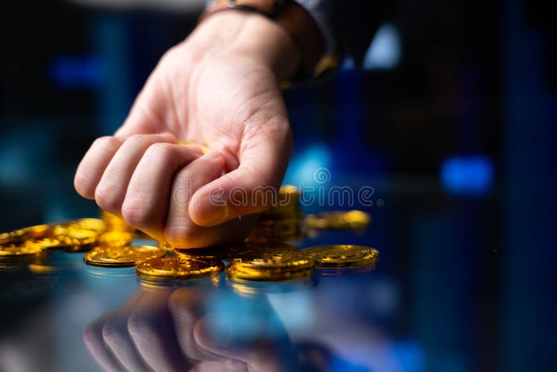 Bitcoin Digital Crypto Currency Stock Photo - Image of chain, internet ...