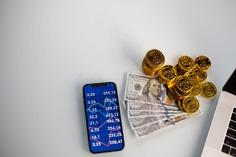 Bitcoin Digital Crypto Currency Stock Image - Image of financial ...