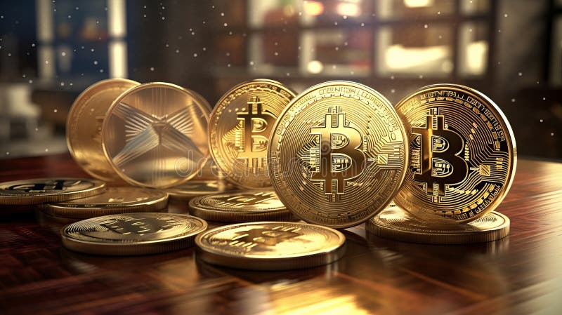 Bitcoin Digital Currency Abstract Background Wallpaper Illustration ...