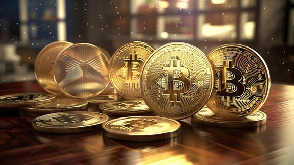 Bitcoin Digital Currency Abstract Background Wallpaper Illustration ...