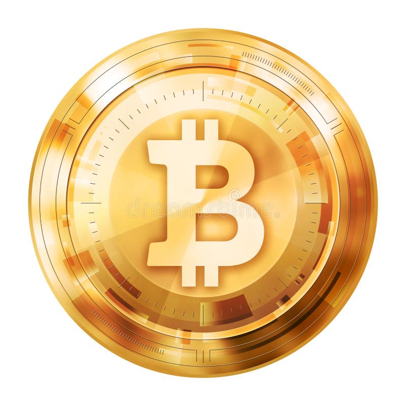 Bitcoin Digital Currency, Gold Medal, Illustration Image. Stock ...