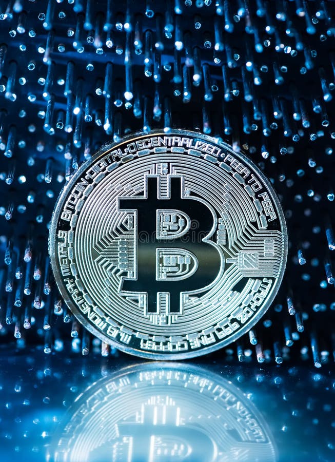 Bitcoin Digital Currency or Virtual Money and Abacus on Fiber Optic ...