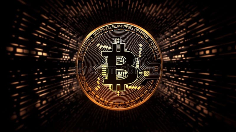Bitcoin Digital Design Abstract Background Wallpaper Ai Generated Stock ...