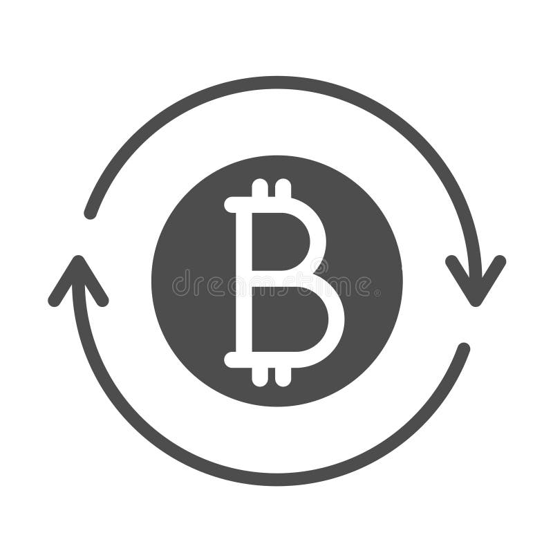 Bitcoin Digital Money Exchange Silhouette Vector Icon Stock Vector ...