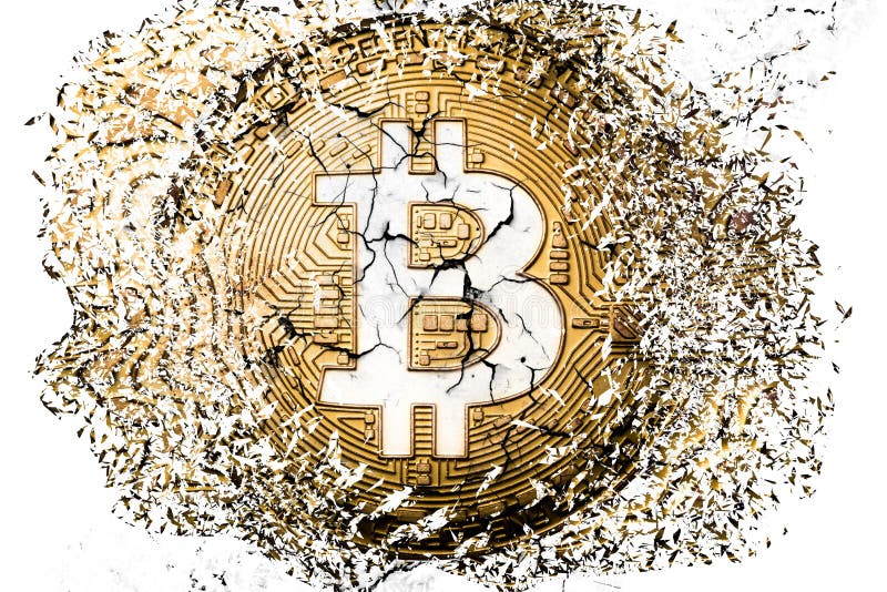 Bitcoin explosion stock photo. Image of bitcoin, cybercrime - 98197996