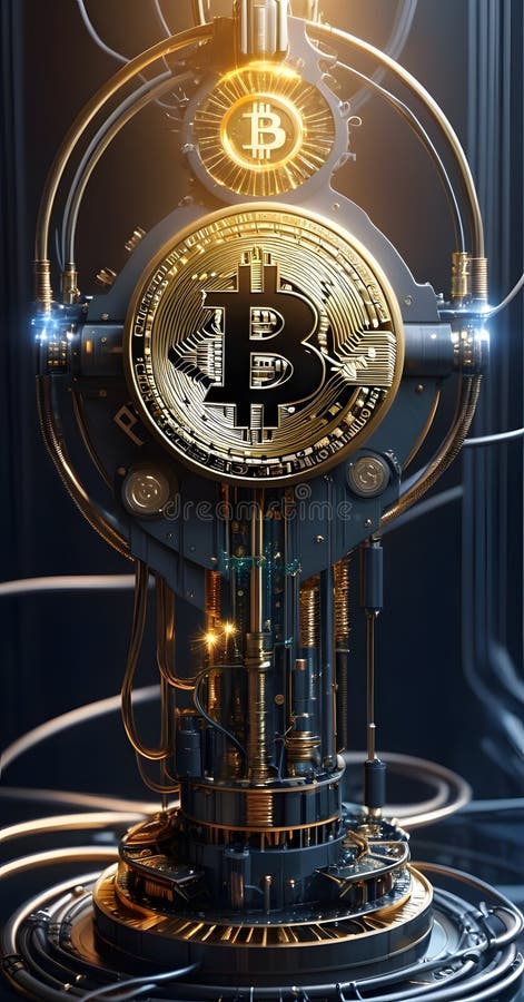 Bitcoin with Electric Currents Stock Image - Image of innovation ...