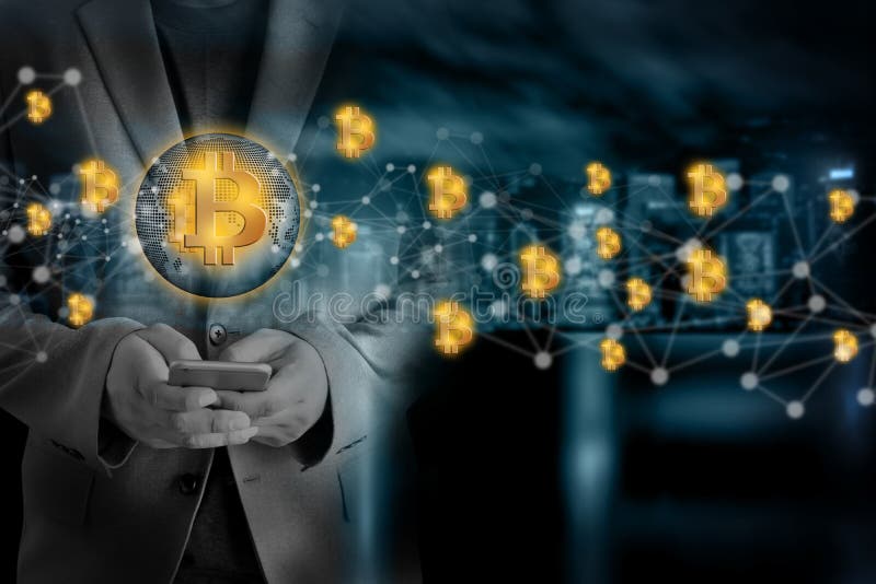 Bitcoin and Electronic Components Stock Image - Image of electronic ...