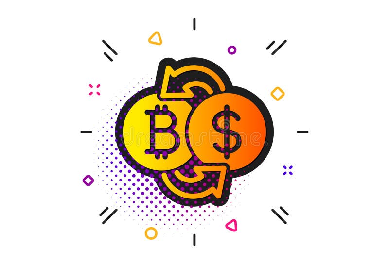 Bitcoin Exchange Icon. Cryptocurrency Coin Sign. Vector Editorial Stock ...