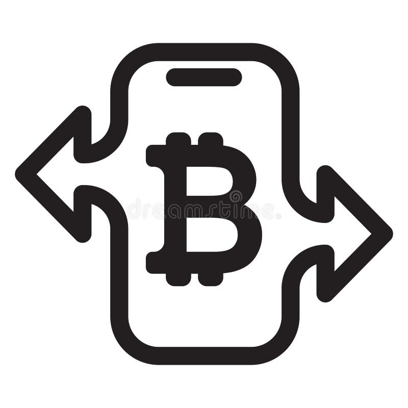 Bitcoin Exchange and Transfer Icon. Send Money, Vector Illustration ...