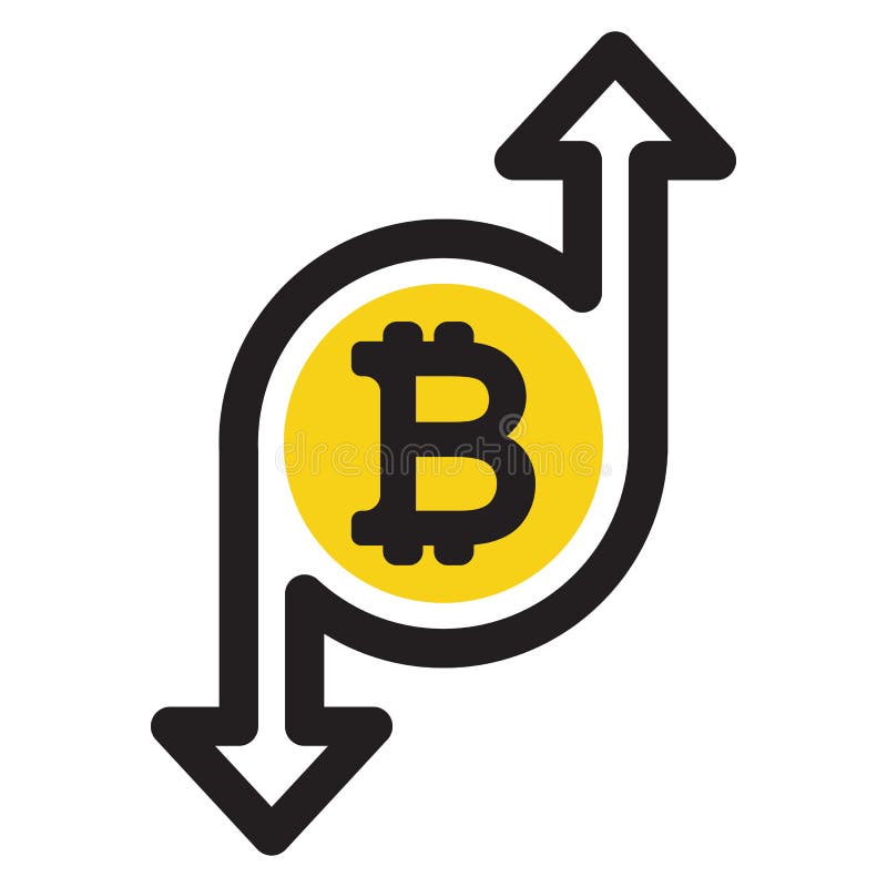 Bitcoin Exchange and Transfer Icon. Send Money, Vector Illustration ...