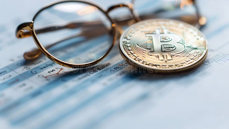 Bitcoin and Financial Analytics Concept. Generative Ai Stock ...