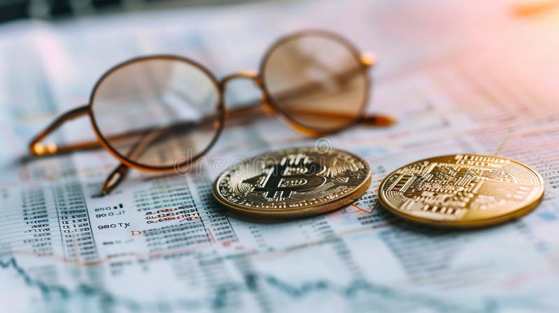 Bitcoin and Financial Analytics Concept. Generative Ai Stock ...