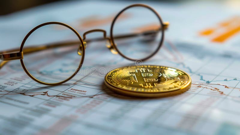 Bitcoin and Financial Analytics Concept. Generative Ai Stock ...