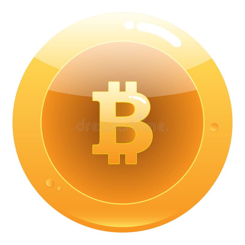Bitcoin Flat Icon. Crypto Currency Bit Coin Stock Vector - Illustration ...