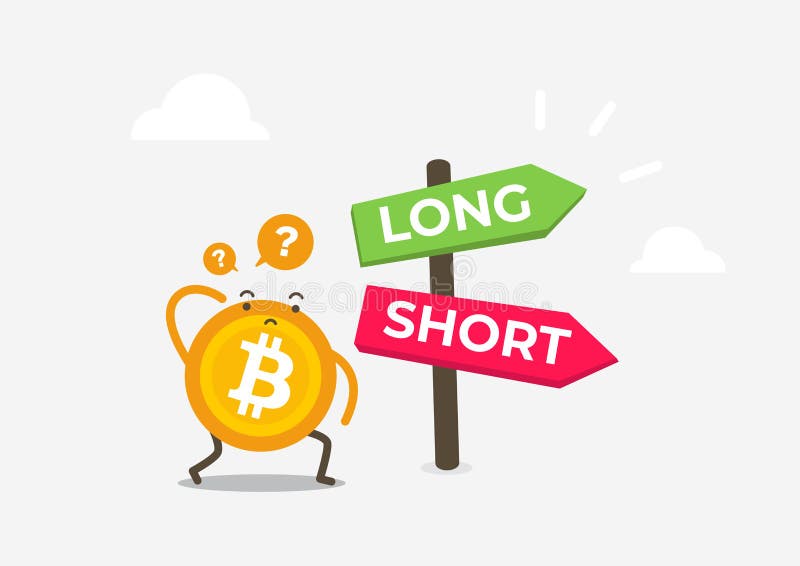 Bitcoin in Front of a Choice of the Way Long and Short. Cryptocurrency ...