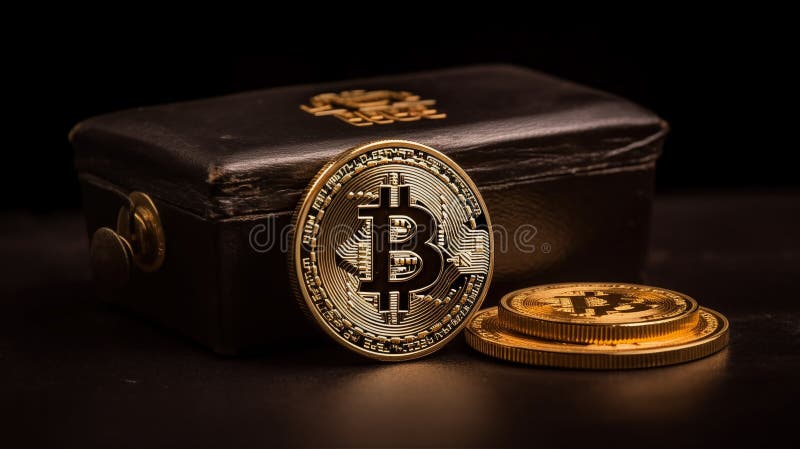 Bitcoin Gift, Bitcoin in the Box. Stock Illustration - Illustration of ...