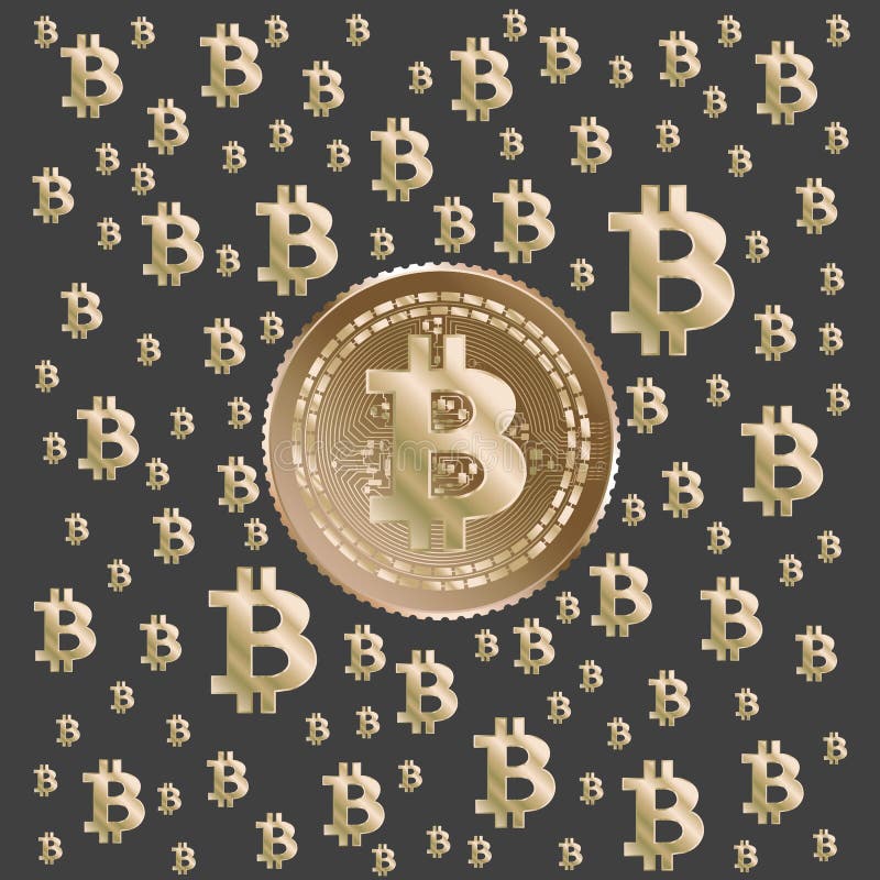 Bitcoin Gold Pattern stock vector. Illustration of sign - 97609294