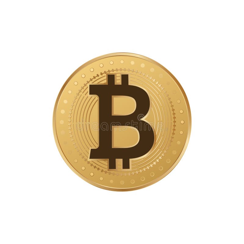 Bitcoin Golden Coin. Btc Digital Currency Token Stock Vector ...